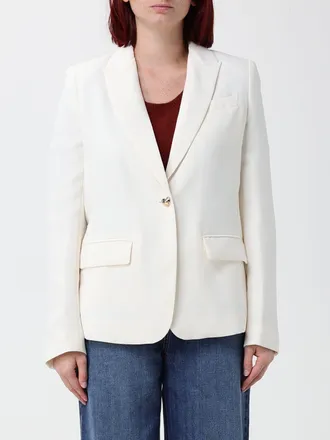 Twinset Blazer court en cr&ecirc;pe coupe slim avec fermeture &agrave; un bouton et revers