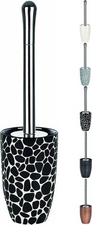 Spirella Darwin WC B&uuml;rste Toilettenb&uuml;rste Klob&uuml;rste WC Garnitur aus Steingut Steinoptik Schwarz