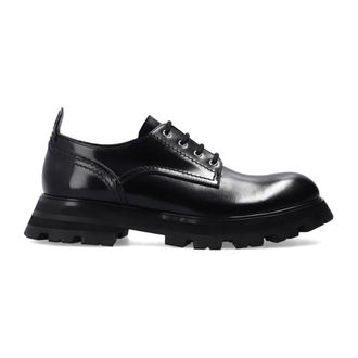 Alexander McQueen Schn&uuml;rschuhe aus Leder - - Shoes - Damen - Schwarzk - 40 EU