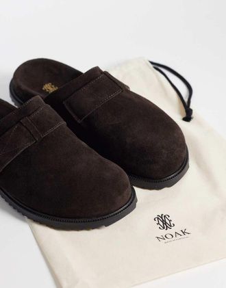 Noak Made in Portugal - Mules-Sandalen aus braunem Wildleder