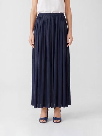 Max Mara Jupe midi &eacute;vas&eacute;e Livrea en m&eacute;lange de soie avec taille haute &eacute;lastiqu&eacute;e