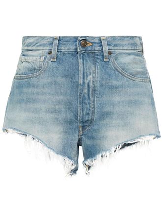 Alanui Kerala Jeans-Shorts - Blau