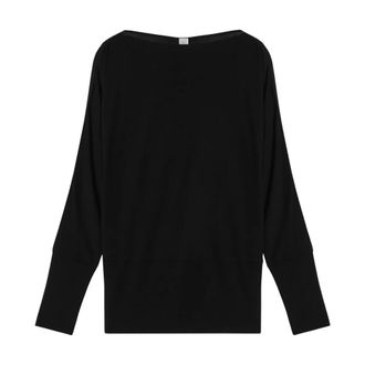 Toteme Femme, Pulls, Noir, Taille: 40 FR Haut en jersey &agrave; encolure bateau