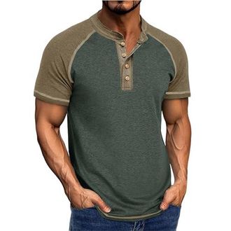 Generic Chemise ray&eacute;e pour homme - Manches courtes - En polyester - Pour l&eacute;t&eacute; - Avec boutons et rayures - T-shirt classique d&eacute;contract&eacute; basique, b, XXL