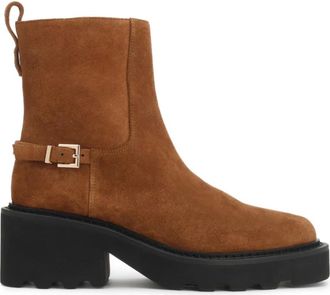 Kazar Femme, Chaussures, Brun, Taille: 39 EU Bottines Kazar en daim marron clair sur semelle &eacute;paisse