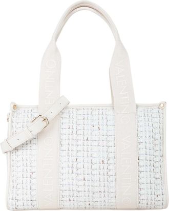 Valentino Schultertasche Shopper Candle Shopping Bag Cream White/Multi creme