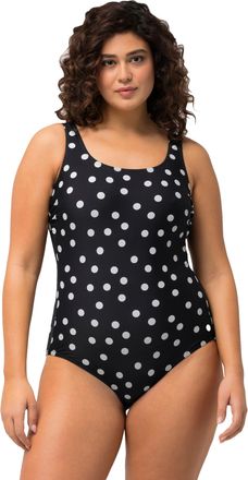 Ulla Popken Damen, große Größen, Badeanzug Alice, kleine Punkte