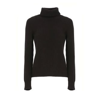 VANIS&Eacute; Femme, Pulls, Brun, Taille: 42 FR Pull en Cachemire Marron Col Montant