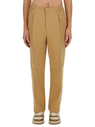 Fendi Textile Paper Canvas Trousers - Brown
