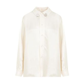 Jil Sander Viskose Hemd - - Blouses & Shirts - Damen - Beige - XS