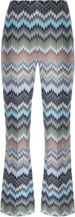 Missoni Femme, Pantalons, Multicolore, Taille: 36 FR Pantalon Droit Zig-Zag