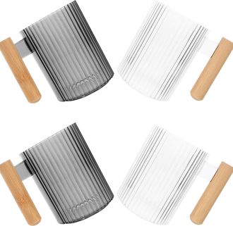 Angoily 4 St&uuml;ck Zahnb&uuml;rstenhalterbecher aus Kunststoff Wiederverwendbare Mundsp&uuml;lbecher Leicht und Tragbar Gro&szlig;er Fassungsverm&ouml;gen f&uuml;r Badezimmer und Reisen