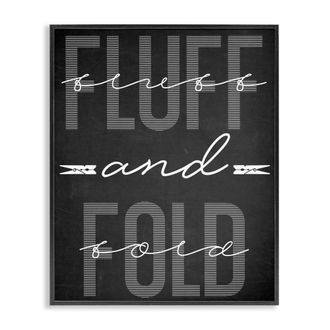Stupell Industries Fluff & Fold Giclée-Kunst, gerahmt, Schwarz, minimalistisch, Design von Marcus Prime, 50,8 x 40,6 cm