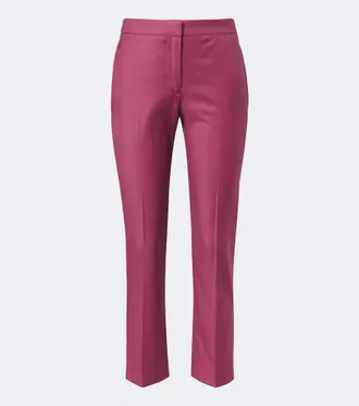 Alexander McQueen Slim Hose aus Wollgabardine