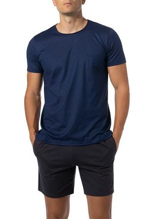 Novila Herren T-Shirt blau Baumwolle & Mix unifarben