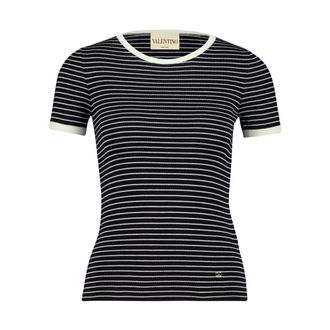 Valentino Garavani VLogo T-Shirt - - Tops - Damen - Blau - M
