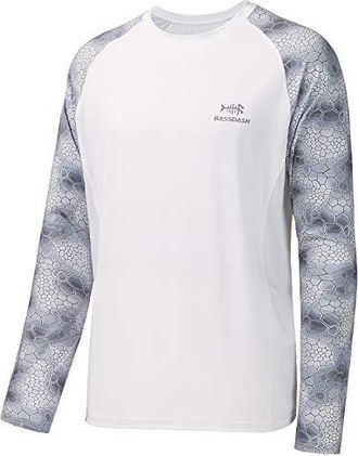 Bassdash Chemise à Manches Longues pour Hommes Chemise Camouflage Performance avec Protection Solaire UPF 50 Séchage Rapide