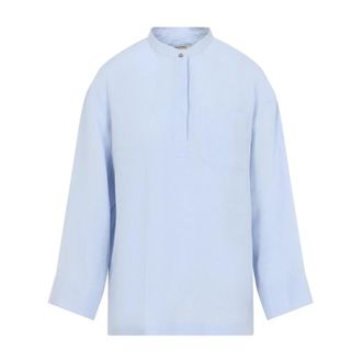 Max Mara Cantico Leinenbluse - - Blouses & Shirts - Damen - Blau - 2XS