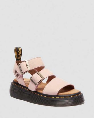Dr. Martens Gryphon Quad Nubuck Sandalen in Rosa, Gr&ouml;&szlig;e: 36