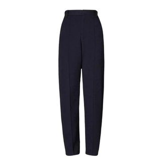 Tory Burch Marineblaue Wollhose mit Rei&szlig;verschluss - - Trousers - Damen - Blau - XS