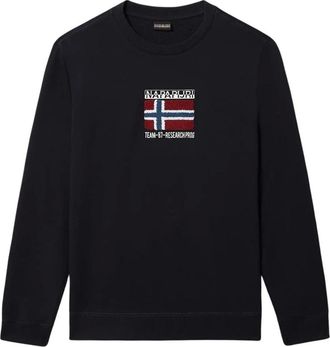 Napapijri SweaT-shirt &agrave; col rond - Homme - Sweatshirts et sweats &agrave; capuche - Bleu - Taille: 2XL