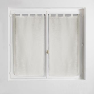 Douceur d'Int&eacute;rieur Hantona Paar Schlaufen gerade, Leinen-Effekt, gewebt, Polyester, Polyester, Natur, 160 x 60 cm