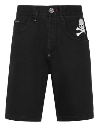 Philipp Plein Jeansshorts Skull&Bones