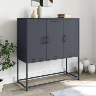 vidaXL Buffet haut anthracite 100,5x39x107 cm acier - Vidaxl