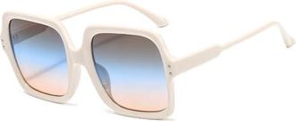 Generic Lunettes De Soleil Carrées À Grande Monture For Hommes, Sport For Femmes Et Vacances En Plein Air(White)