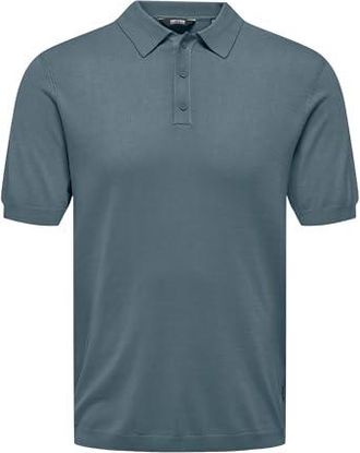 Only & Sons Onswyler Life Reg 14 SS Polo Knit Noos, tempête, XL Hommes
