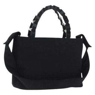 Ferragamo Pre-owned Canvas Handtasche - - Pre-owned - Damen - Schwarzk - ONE SIZE