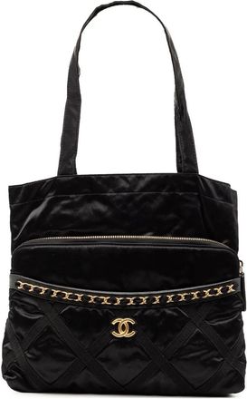 Chanel Shopper - Nylon Grosgrain Lifestyle Foldable Tote - Gr. unisize - in Schwarz - f&uuml;r Damen