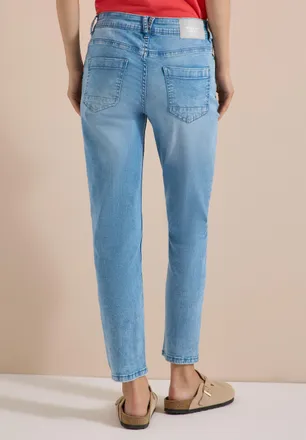 Cecil Comfort-fit-Jeans CECIL, Damen, Gr. 27, L&auml;nge 28, blau (light blau washed), Jeans, 83% Baumwolle, 15% Polyester, 2% Elasthan, unifarben, kn&ouml;chelfrei, 