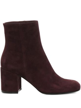 Gianvito Rossi bottines zippées à talon épais 70 mm - Rouge