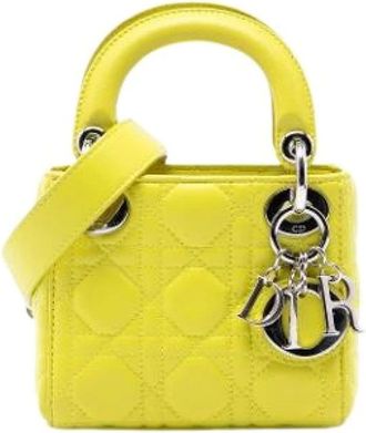 Dior Pre-owned Micro Lady - Femme - Pre-owned - Jaune - Taille: ONE Size