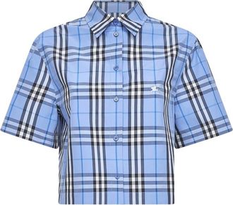 Burberry Femme, Blouses et Chemises, Bleu, Taille: 38 FR Burberry Chemises