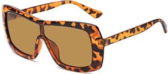 Generic Lunettes de soleil décoratives tendance à grand cadre 2025 pour hommes et femmes (couleur : C, taille : 1), F, Taille unique