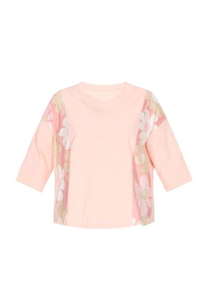 Usha Bluse in gro&szlig;en Gr&ouml;&szlig;en Frauen Aprikose