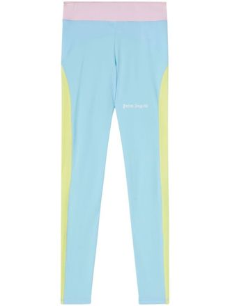 Palm Angels legging Miami &agrave; design colour block - Bleu