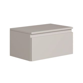 Selsey Nachttisch 49 cm Breite H&auml;ngend Nachttisch in Taupe Modernes Design Ideal f&uuml;r Minimalistische Einrichtungen Praktisches Fach Leicht Reinigbar