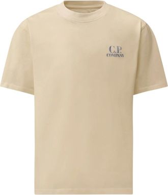 C.P. Company C.p. Company, Homme, Tops, Blanc, Taille: 2XL T-Chemises Manches Courtes en Jersey 30/1