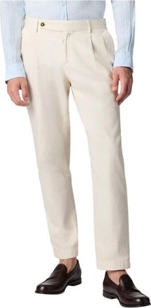 Brooks Brothers Homme, Pantalons, Beige, Taille: W32 Chino Gabardine de Coton Pliss&eacute;