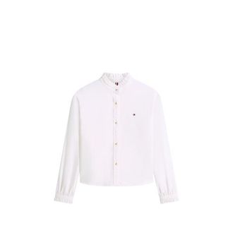 Tommy Hilfiger Chemise Oxford courte boxy &agrave; volants en coton