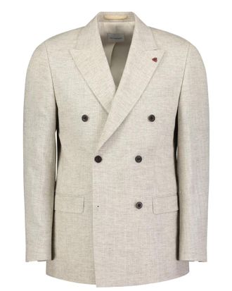 Roy Robson Zweireihiges Sakko aus einem Materialmix mit Spitzfasson, Slim Fit in