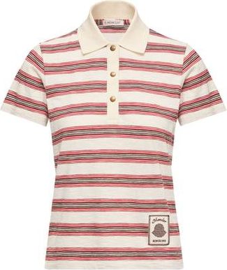 Moncler Polo ray&eacute; droit en coton