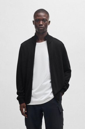 HUGO BOSS Strickjacke Avac mit Logostickerei auf der Brust