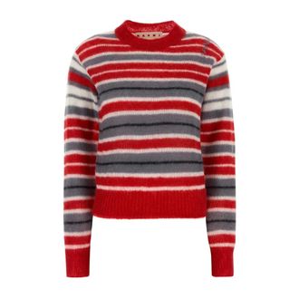 Marni Bestickter Mohair-Mischpullover - - Knitwear - Damen - Mehrfarbig - XS