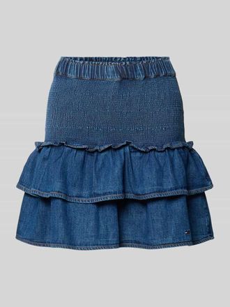 Tommy Jeans Denim Minirock aus reiner Baumwolle mit Volants