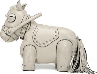Generic Sac &agrave; main tridimensionnel en forme de petit poney - Sac &agrave; bandouli&egrave;re diagonale - Joli design tendance et personnalis&eacute;, blanc, Taille unique