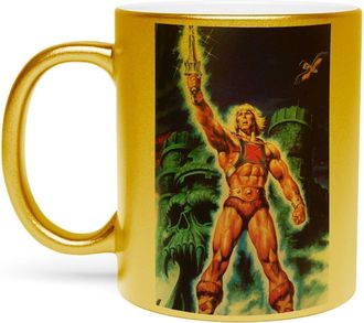 Fabulous Goldene Tasse aus verchromter Keramik - He Man And The Masters Of The Universe - 325 ml